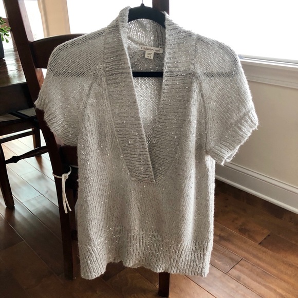 Coldwater Creek | Sweaters | Coldwater Creek Silver Sequined Sweater ...
